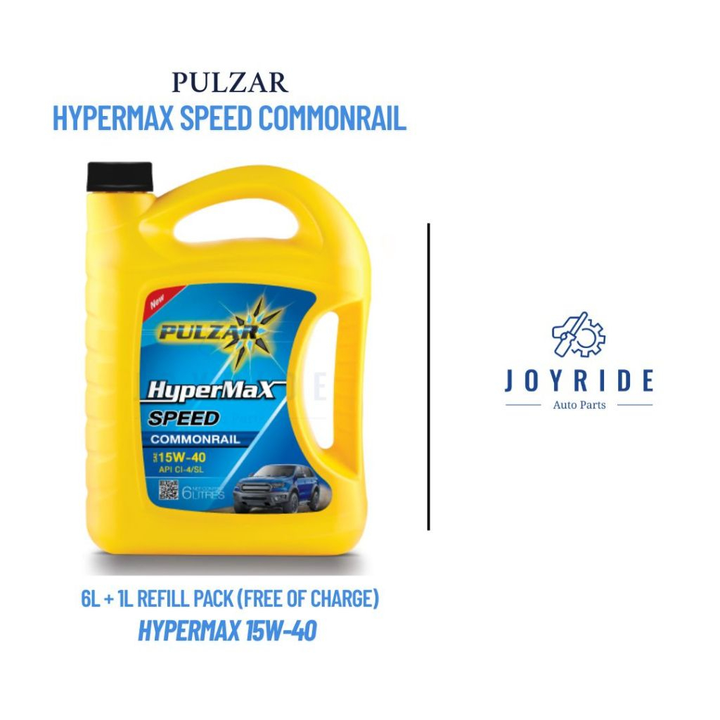 ( JOHOR ) PULZAR HYPERMAX SPEED 15W-40 DIESEL ENGINE OIL (6L + 1L REFILL PACK) THAILAND RACING ...