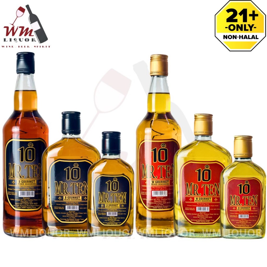 MR.TEN Whisky & MR.TEN Brandy Compounded in Malaysia (170ml/350ml/700ml ...