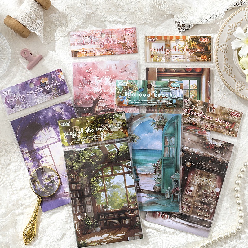 ZABC Aesthetic Vintage Retro Junk Journal Decorative Paper Pack 晨曦印象复古拼贴便签本 打底装饰便签纸素材纸 | Shopee ...