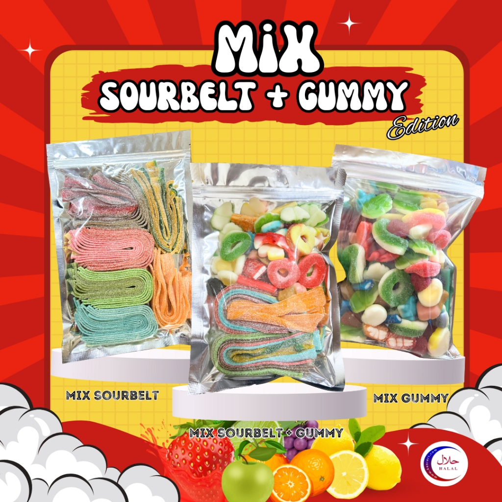 [100% Import Turki] Halal Sour Belt Bebeto Jellopy Mix Masam Manis ...