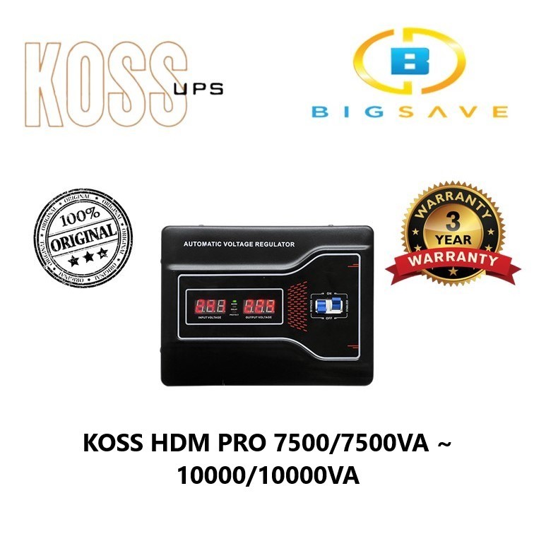 KOSS HDM PRO 7500/7500VA ~ 10000/10000VA AUTOMATIC VOLTAGE REGULATOR - HDM INDUSTRIAL MOTORIZED ...