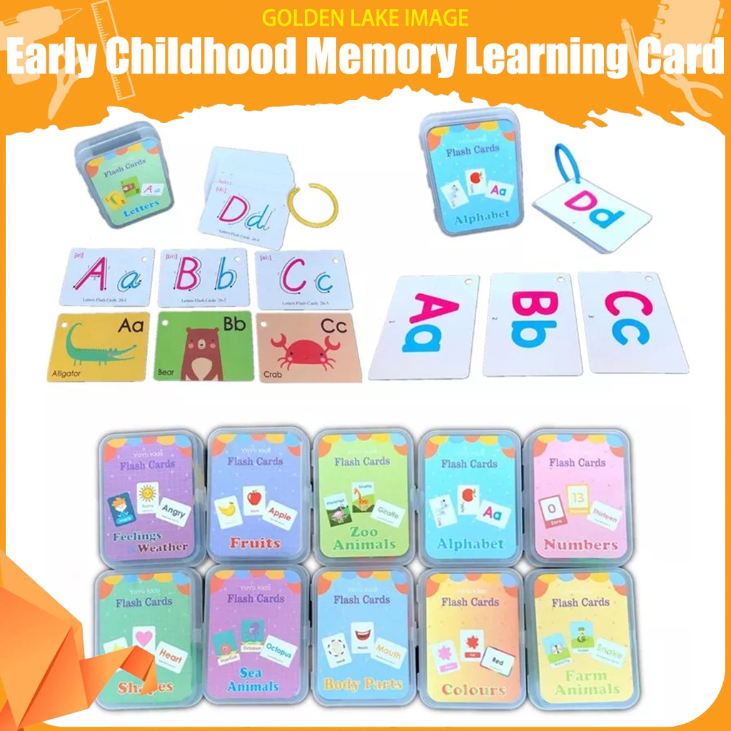 Early Learning Flash Card Kad Animal Shape Colour Body Number Alphabet ...