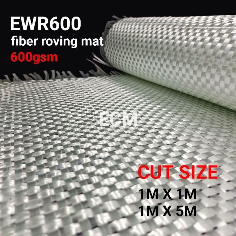 FIBERGLASS WOVEN ROVING MAT EWR600 (600GSM) KAIN FIBER TIKAR | Shopee ...