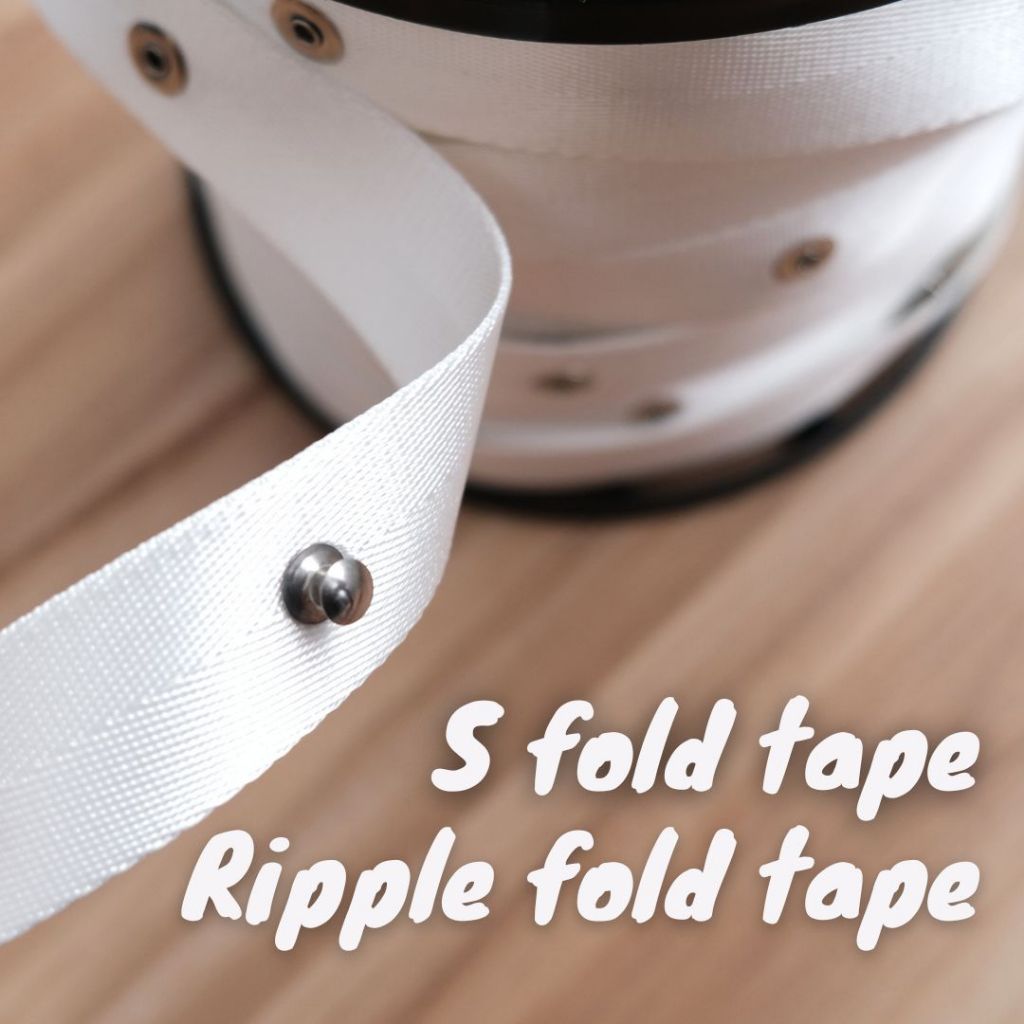 Ins.Fabric S fold Tape 125mm curtain tape PER METER for S fold/Ripple ...