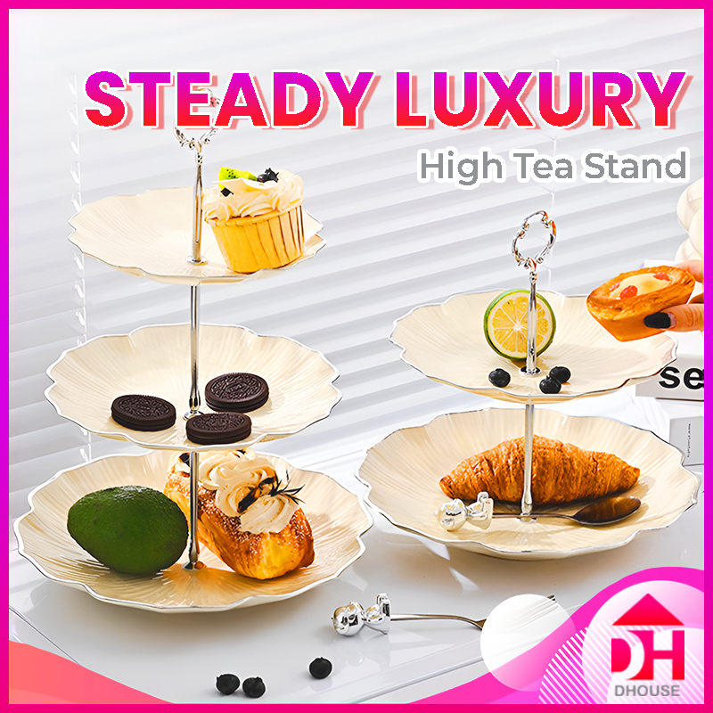 Multi-tier Petal Shape Dessert Tray High Tea Stand Serving Platter ...