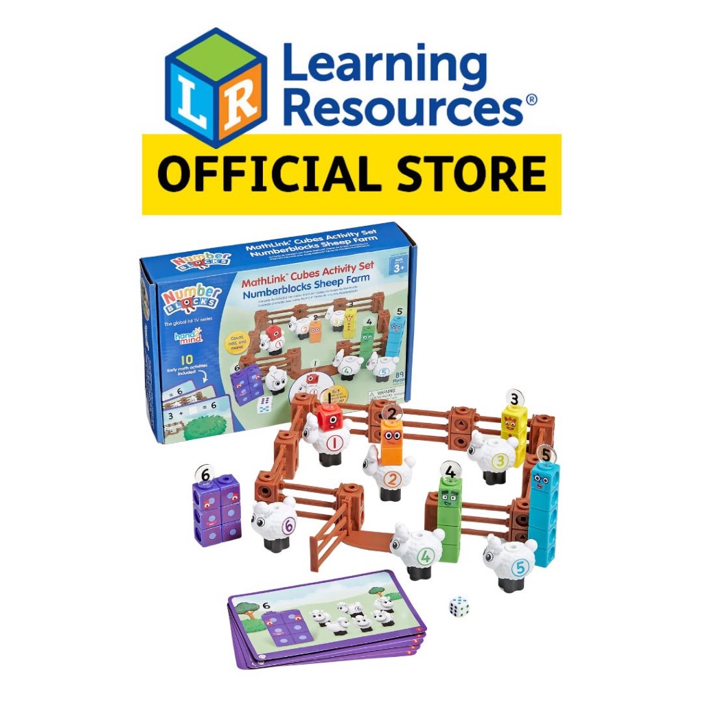 Learning Resources Numberblocks Sheep Farm MathLink Cubes Activity Set ...
