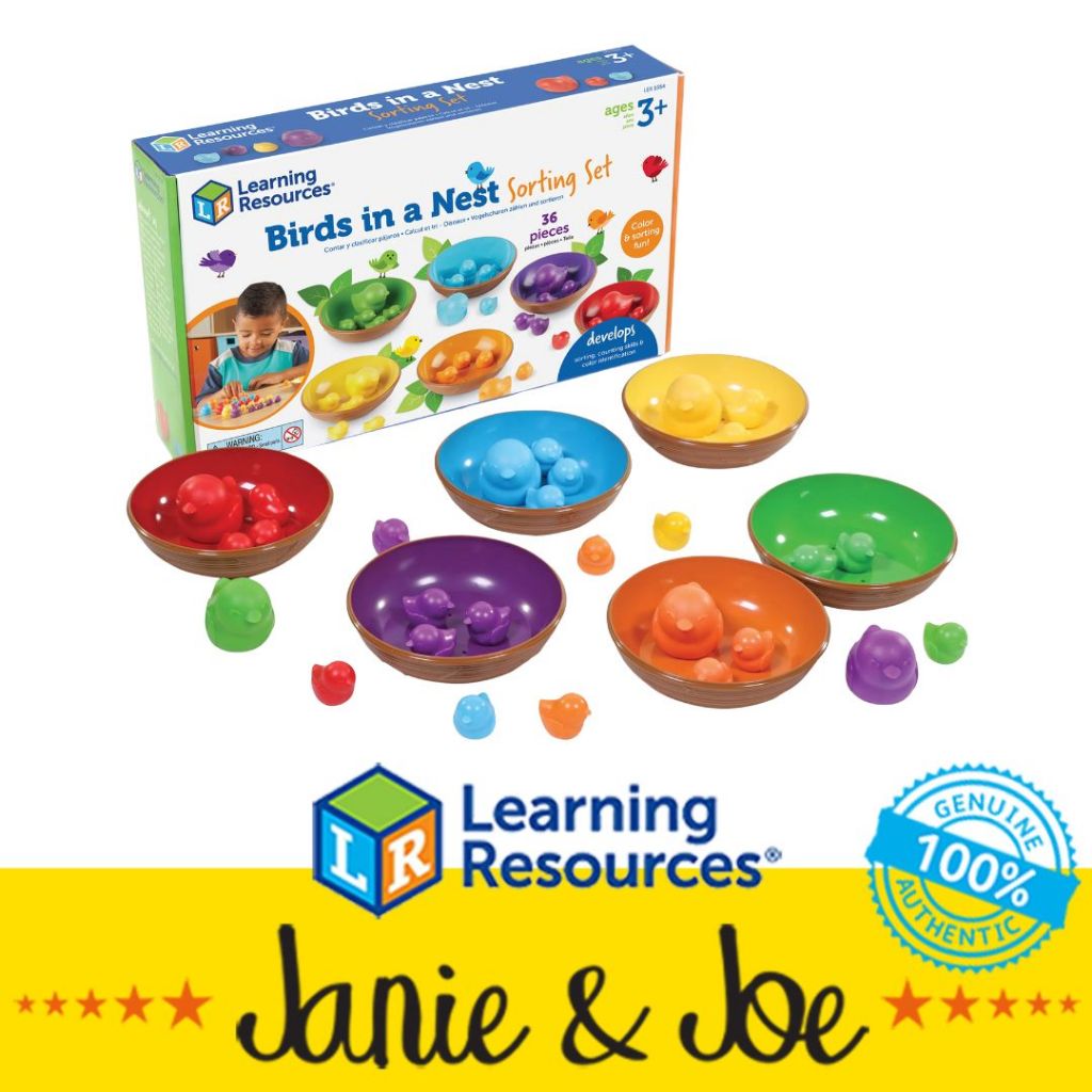 Learning Resources Birds in a Nest Sorting Set- Age 3-7, Counting, Matching, Fine Motor ...