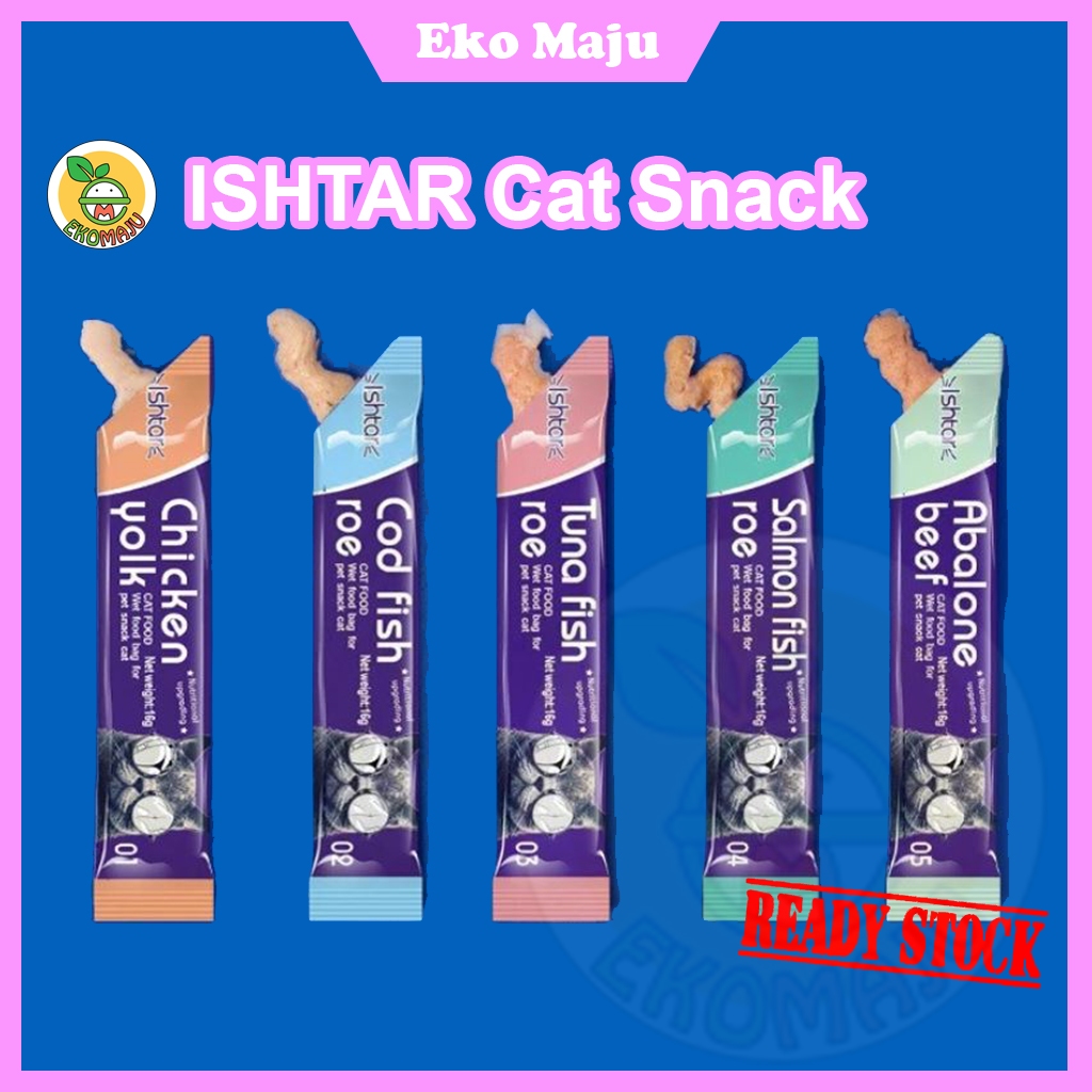 Ishtar Cat Stick 50pcs Cat food Treat Cat Snack Food Makanan Kucing ...