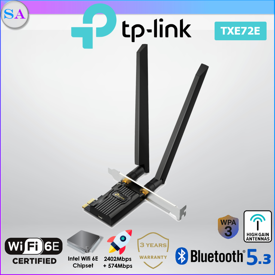 TP-Link Archer TXE72E AXE5400 Tri Band WiFi 6E & WiFi 6 Bluetooth 5.3 ...