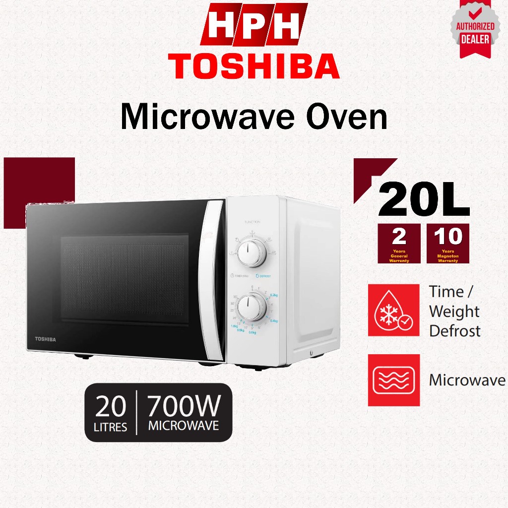 Toshiba Microwave Oven (20L) MWP-MM20P(WH) / MW-MG20P(BK) | Shopee Malaysia