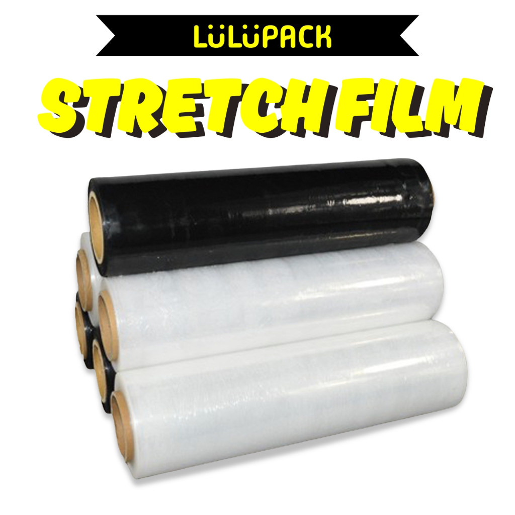 LULUPACK Stretch Film Shrink Wrap Plastic Paper Wrapping Barang Black ...