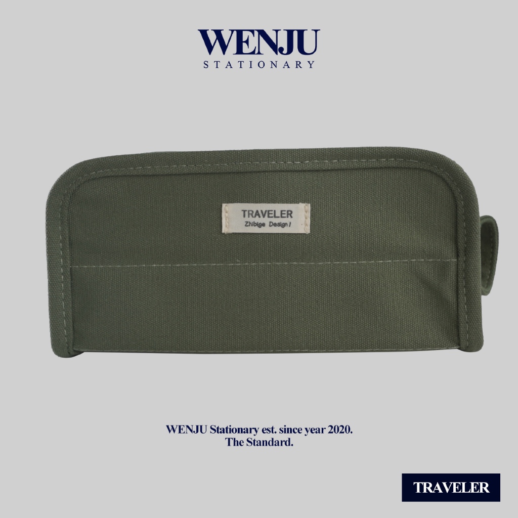 WENJU | Traveler Pencil Bag (Green) | Shopee Malaysia