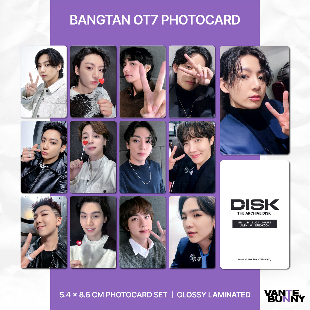 [NEW] OT7 Festa Merch Box Photocard Jungkook JK Taehyung V JHope Jin RM ...