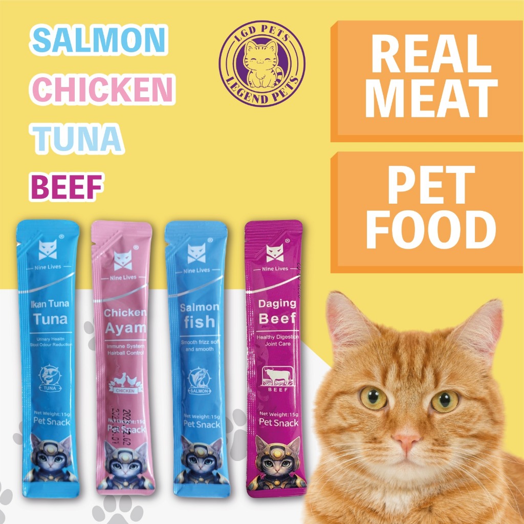 LGD PETS Cat Stick Treats - Chicken/Fish/Tuna/Beef (15g/Stick x 30 Pcs) | Shopee Malaysia