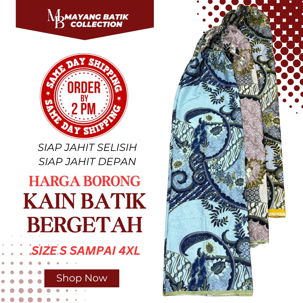 Kain Berpantang Bergetah / Kain Batik Instant / Confinement Sarong ...
