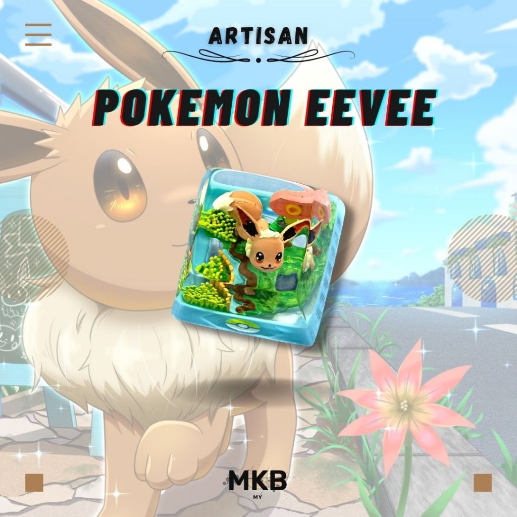 Artisan Pokemon Keycap for Mechanical Gaming Keyboard - Eevee v2 ...