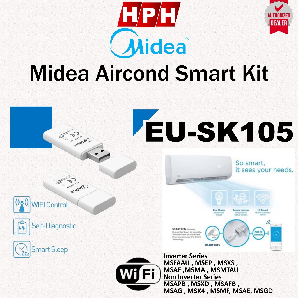 Midea Air Conditioner WIFI Dongle Connect Smart Kit Adapter EU-SK105 ...