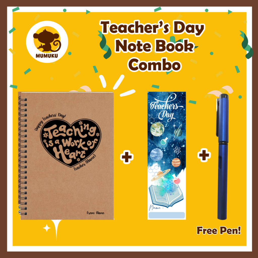 Buku Nota Hari Guru Custom Nama, Note Book Penghargaan Terima Kasih ...