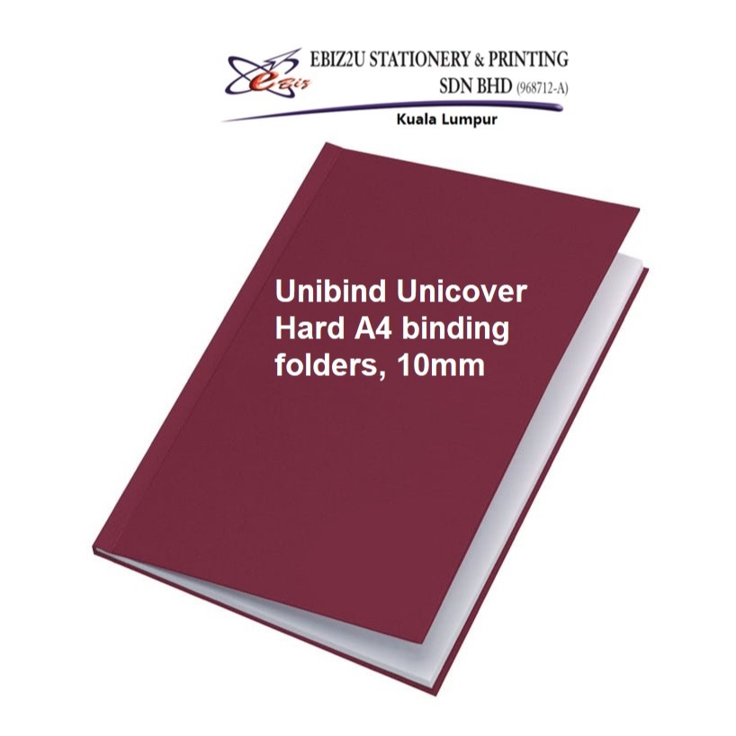 UniBind UniCover Hard Thermal Binding Steel Resin Covers 10mm (80 ...