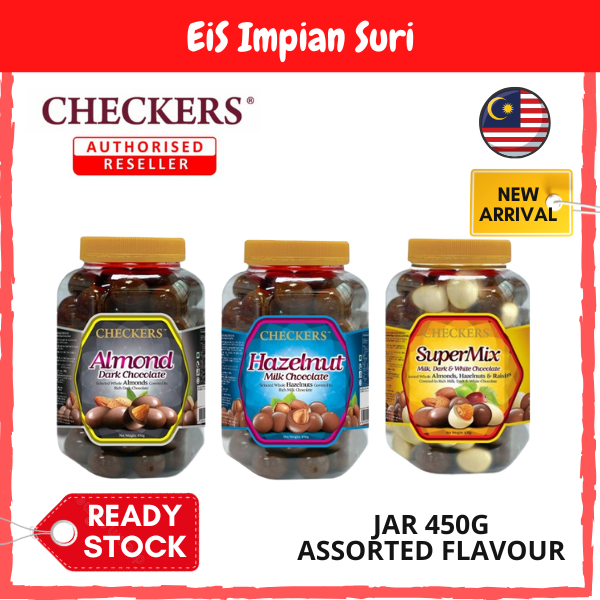 (Ready Stock!!) Checkers Chocolate Assorted Flavour 450g Jar coklat ...