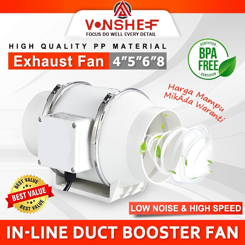 Exhaust Fan 4"/5"/6"/8" inch Duct Exhaust Fan Diagonal flow pressurized ...