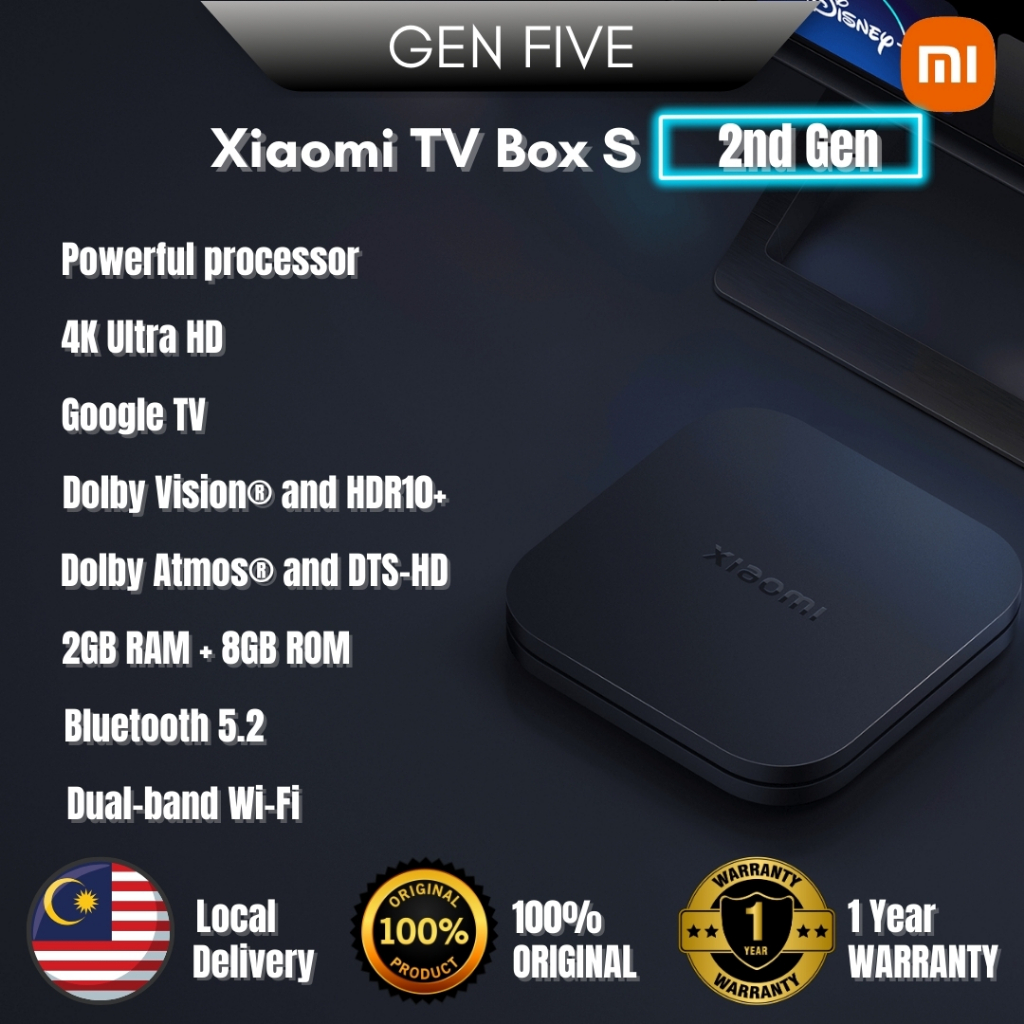 [Ready Stock]Xiaomi Tv Box S 2nd Genaration 4K Ultra HD Streaming Media ...
