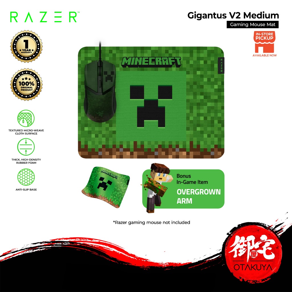 【10.10 SALE】RAZER Gigantus V2 Gaming Mouse Mat Minecraft Edition ...