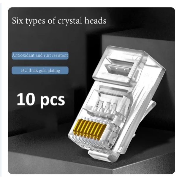 RJ45 CAT6 Modular Plug Connector 1000Mbps RJ 45 RJ-45 Connectors ...