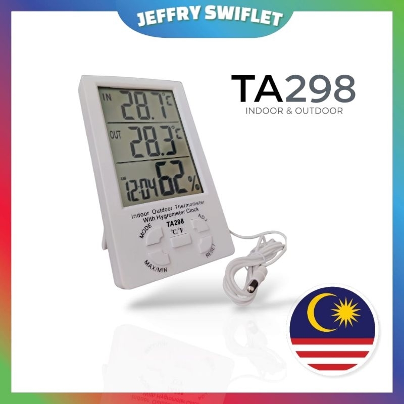 TA298 digital temperature and humidity meter extra large screen ...