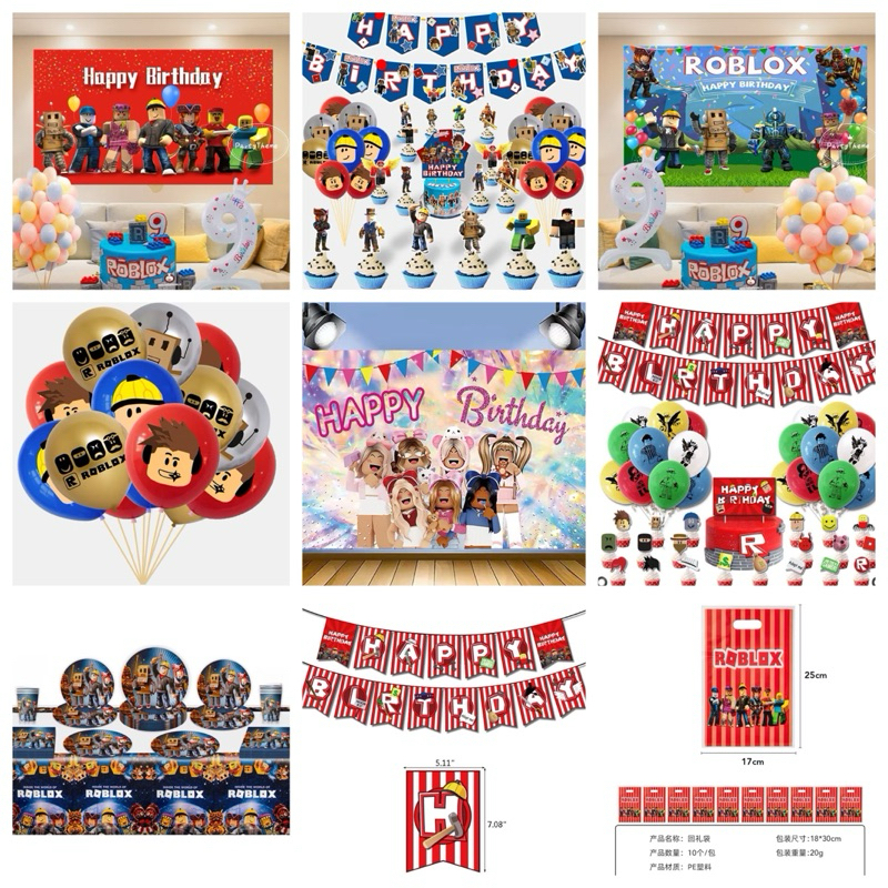 🇲🇾🎁【Roblox 】Birthday Backdrop For Photography Baby Background birthday ...