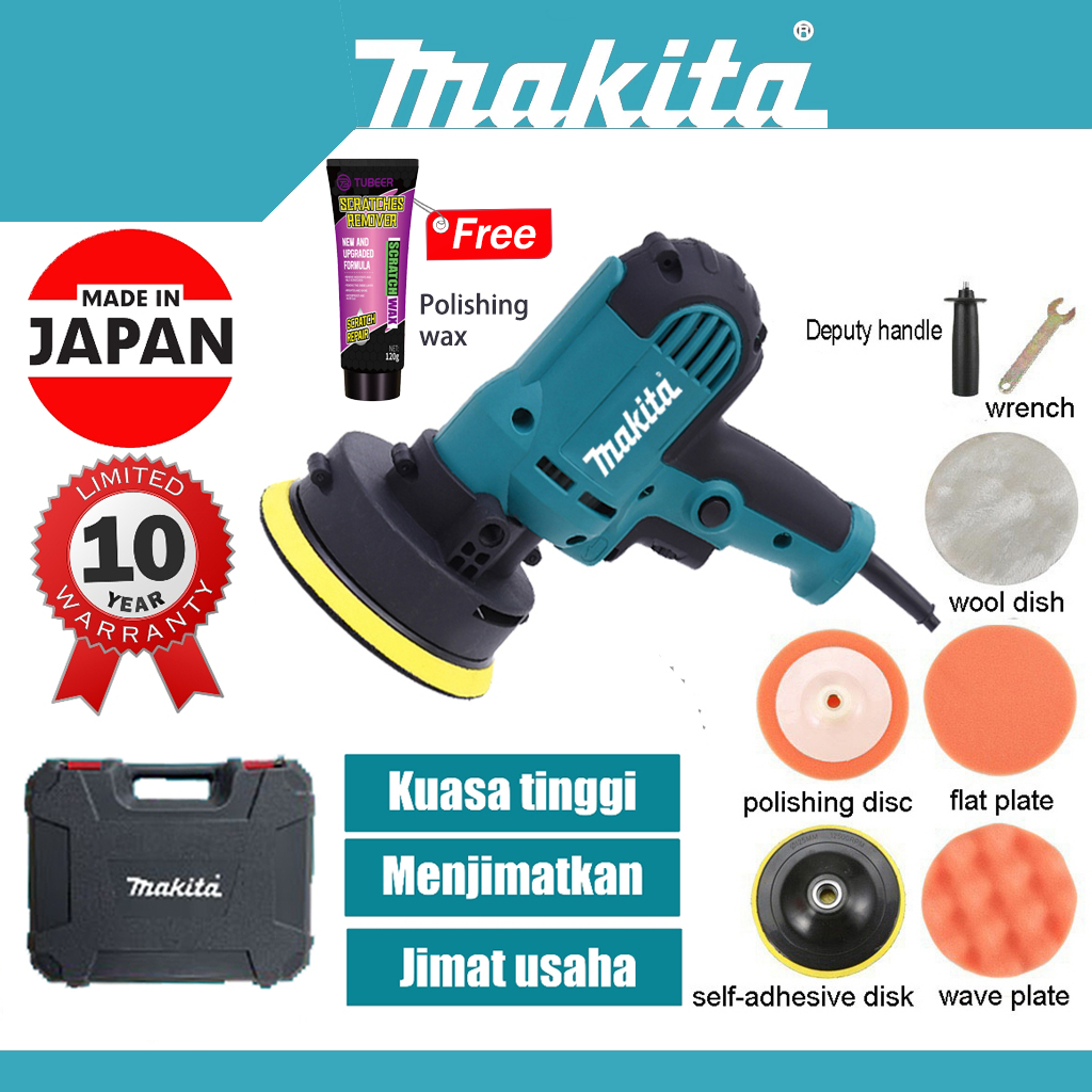 100% original Makita 850W electric car polisher 5 inch grinder car ...