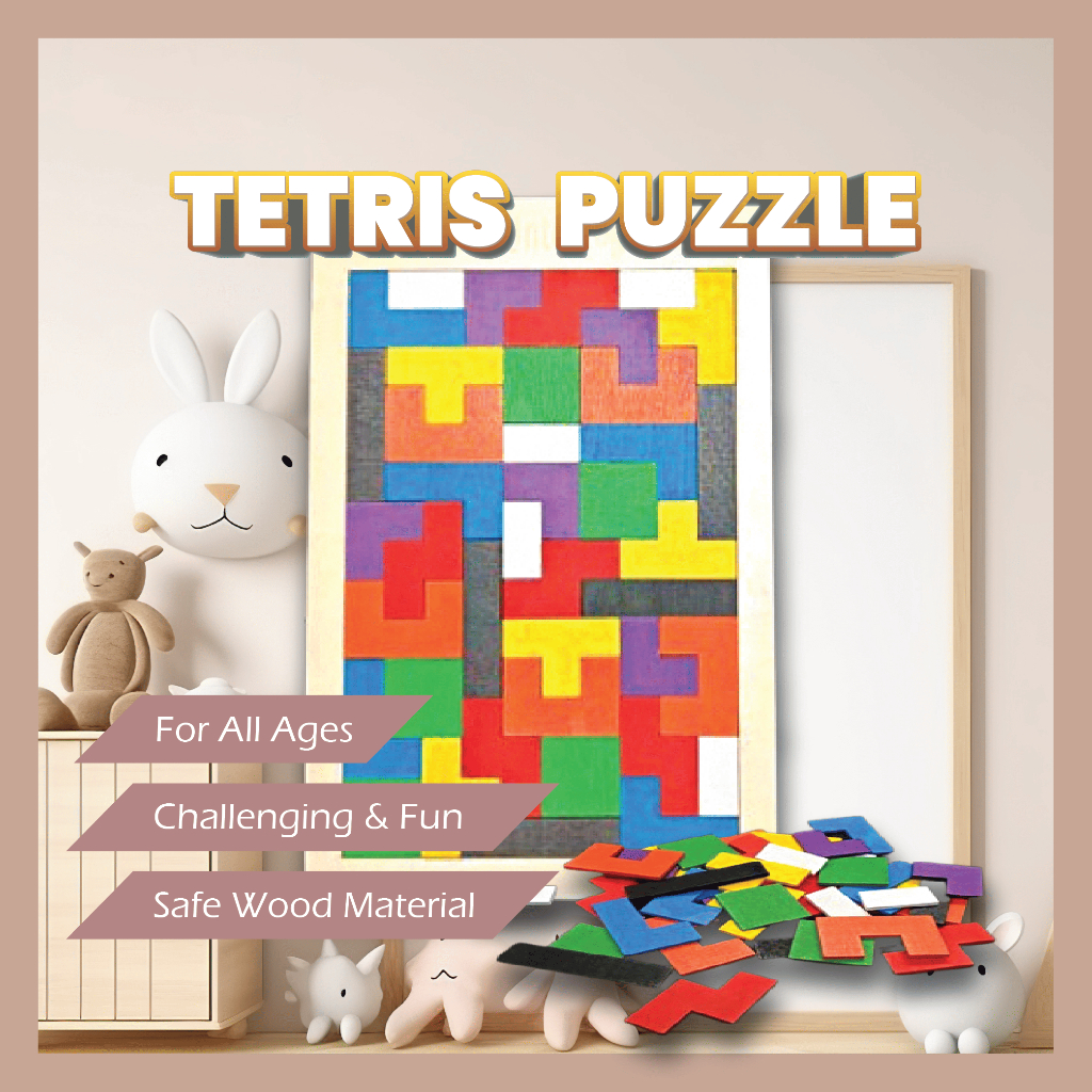 (28cm x 17cm)Russian Wooden Block Puzzle Baby Geometry Puzzle Board ...