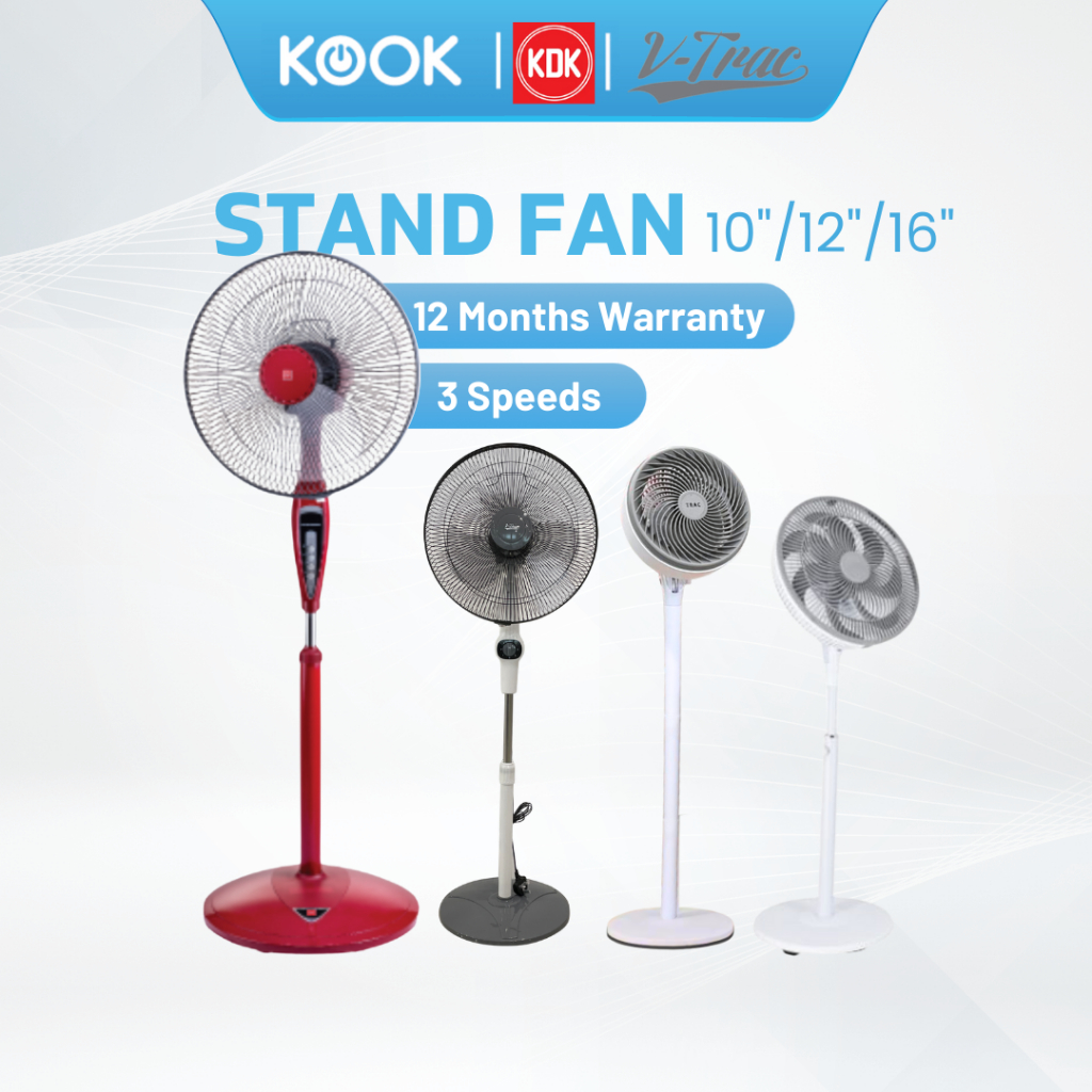 KDK KX-405 /VTRAC 16'' Stand Fans Kipas Berdiri / TRAC 10" Turbo Stand ...