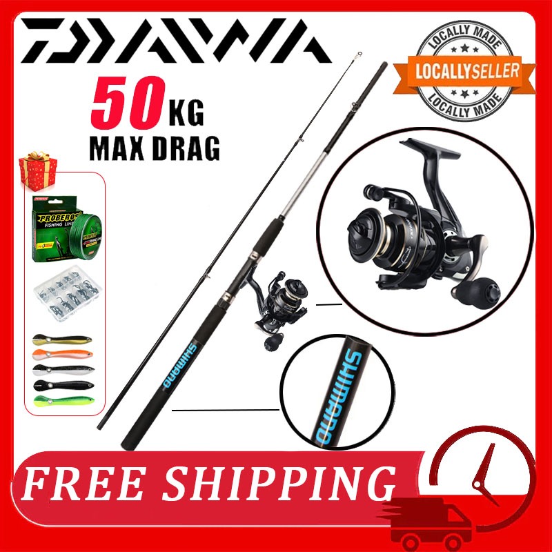 DAIWA Fishing Rod Set Barang Mancing Set Fishing Combo Set Joran ...