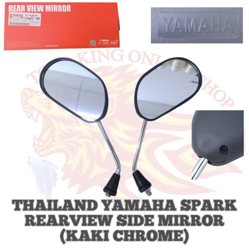SIDE MIRROR KAKI CHROME CP Y110/Y125Z/125ZR/Y15 Y15ZR/Y16/LC135 V1 V2 ...