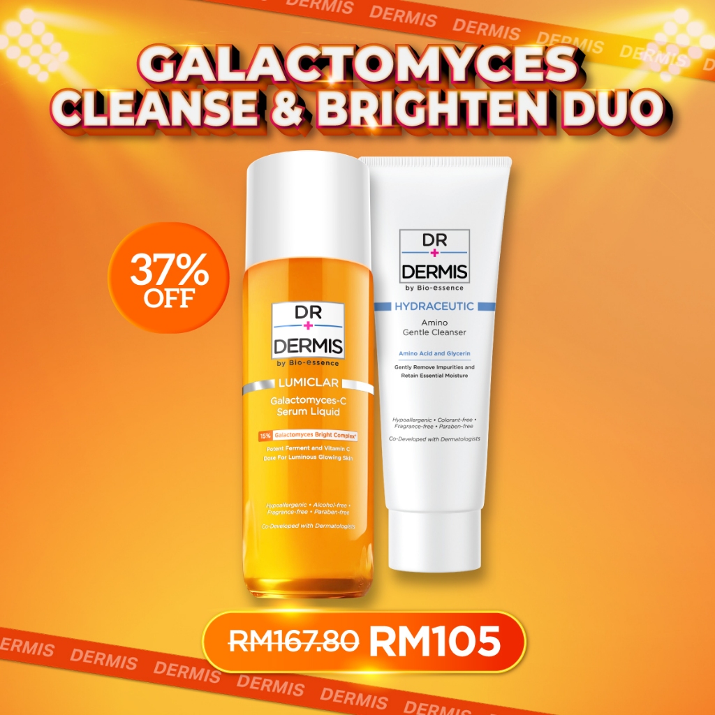 Dr. Dermis Galactomyces Cleanse & Brighten Duo | Shopee Malaysia