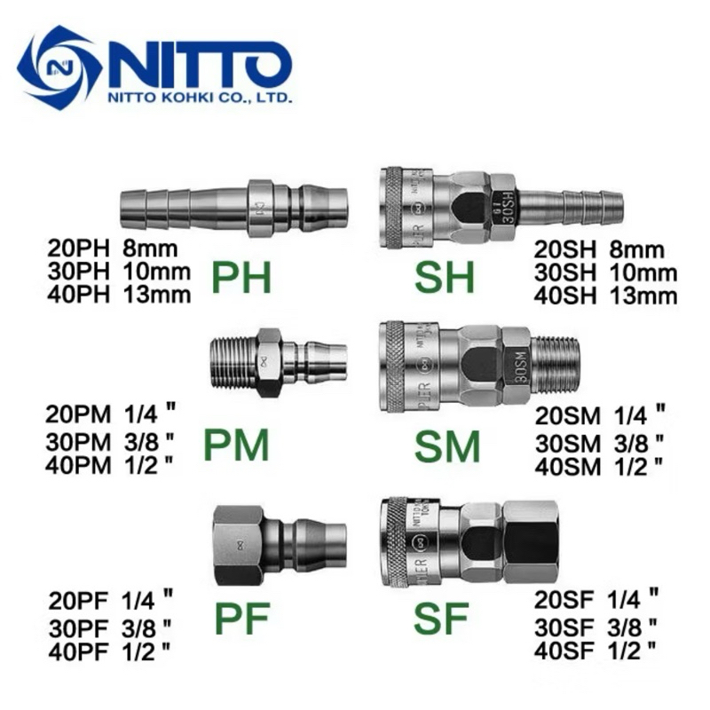 [PER 1PC] 100% ORIGINAL NITTO KOHKI HI CUPLA AIR COUPLING | NITTO AIR COUPLER | NITTO QUICK ...