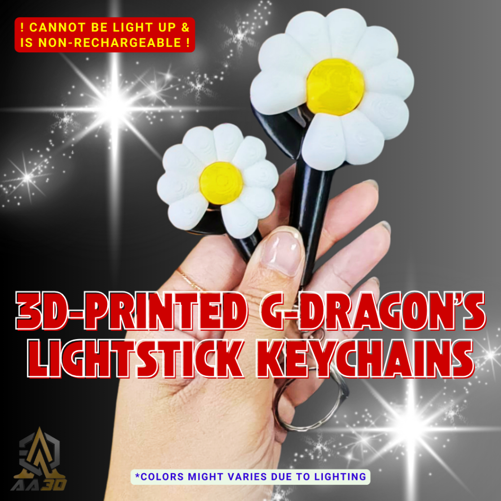 🌼 3D-Printed GD G-Dragon Mini Daisy Lightstick Keychain Keyring ...