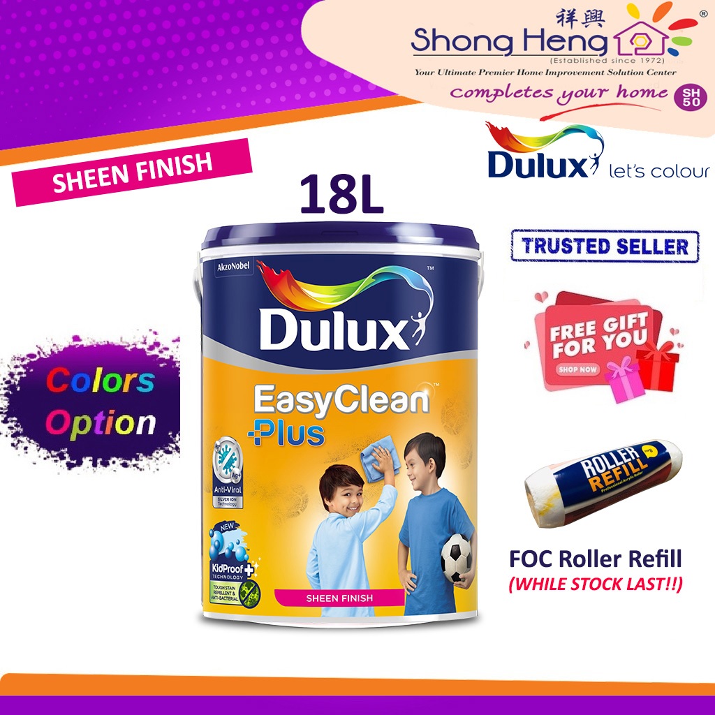 18L Dulux Easyclean Plus (Interior Paint) Sheen Finishing - Color ...