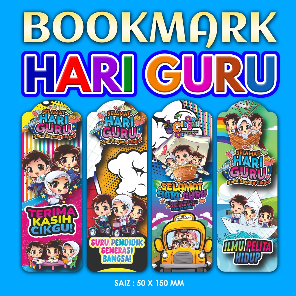 PENANDA BUKU HARI GURU | CENDERAHATI HARI GURU (10 PCS) | Shopee Malaysia