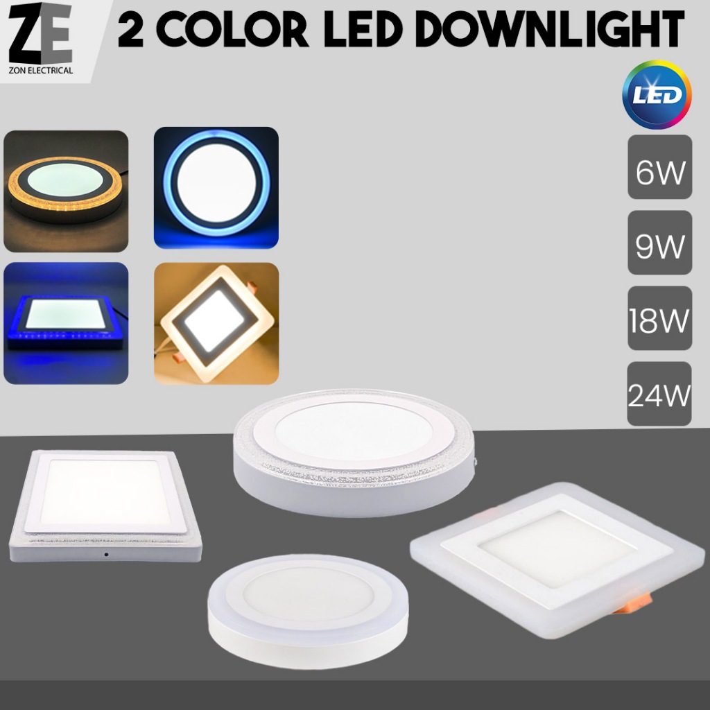[1 Years Warranty] 2 color LED Downlight 4" 12W | 6" 18W LED Recessed ...