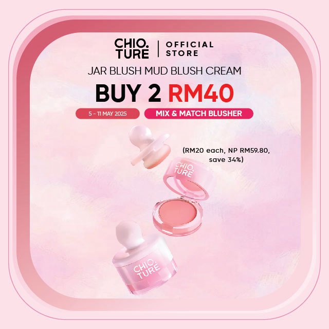 CHIOTURE Jar Blush Mud Blush Cream 稚优泉罐罐腮红泥膏 膨胀收缩色紫 | Shopee Malaysia