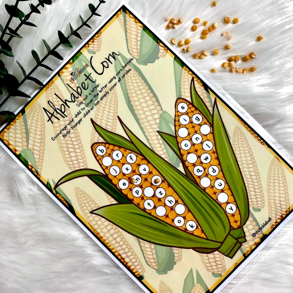 Alphabet Corn Activity - (with corn kernels) | Shopee Malaysia