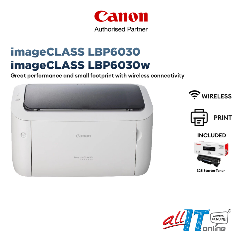 Canon imageCLASS LBP6030 / Canon imageCLASS LBP6030W Laserjet Wireless Printer Print Only ...