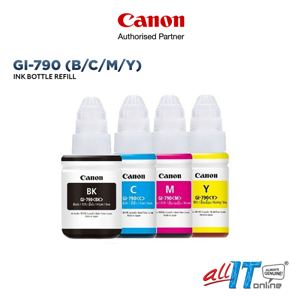 Canon GI-790 Ink Bottle Refill | 100% Original GI-790 BK GI-790C GI ...