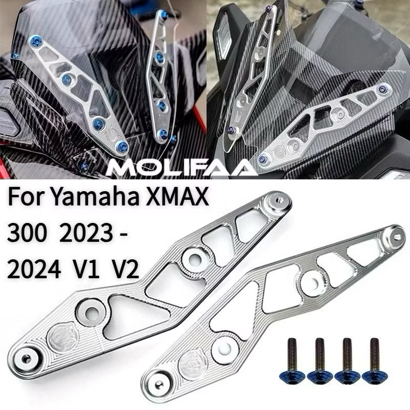 YAMAHA XMAX V2 VISOR BRACKET ALLOY CNC TANUTONG CNC WINDSHIELD BRACKET ...