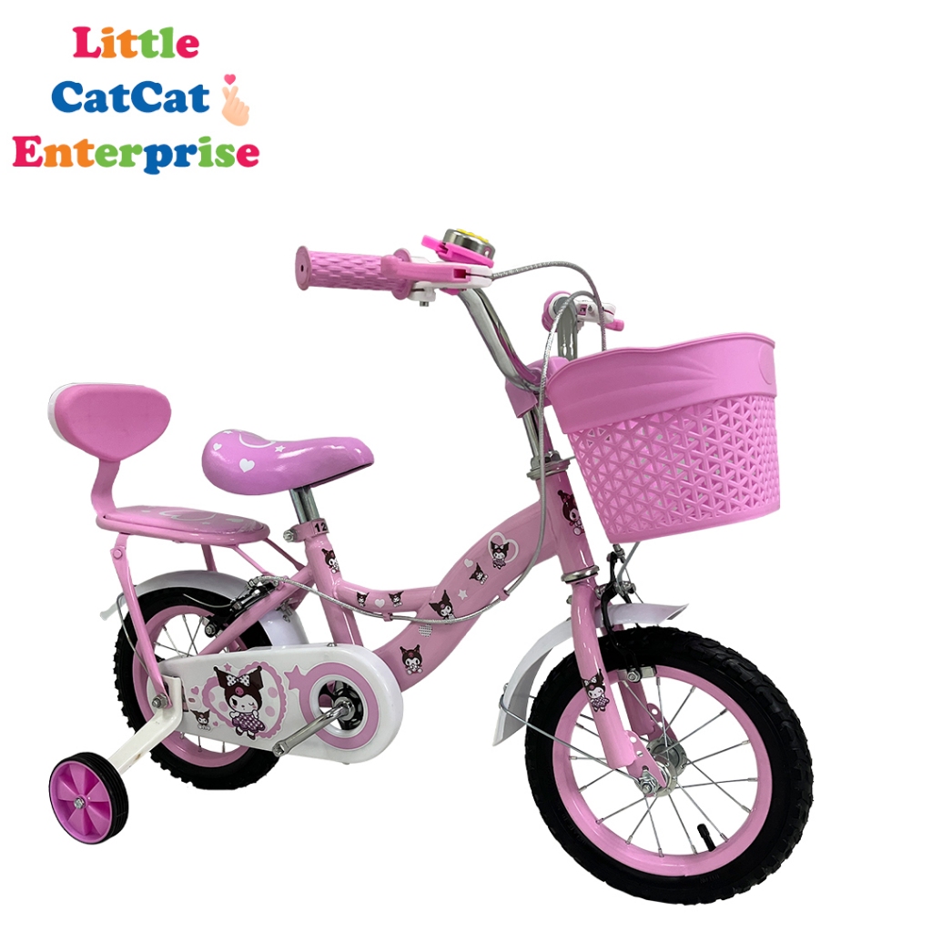 Kuromi 12" 16" 20" Themed Kids Bike / Basikal Kanak-kanak Kuromi | Shopee Malaysia