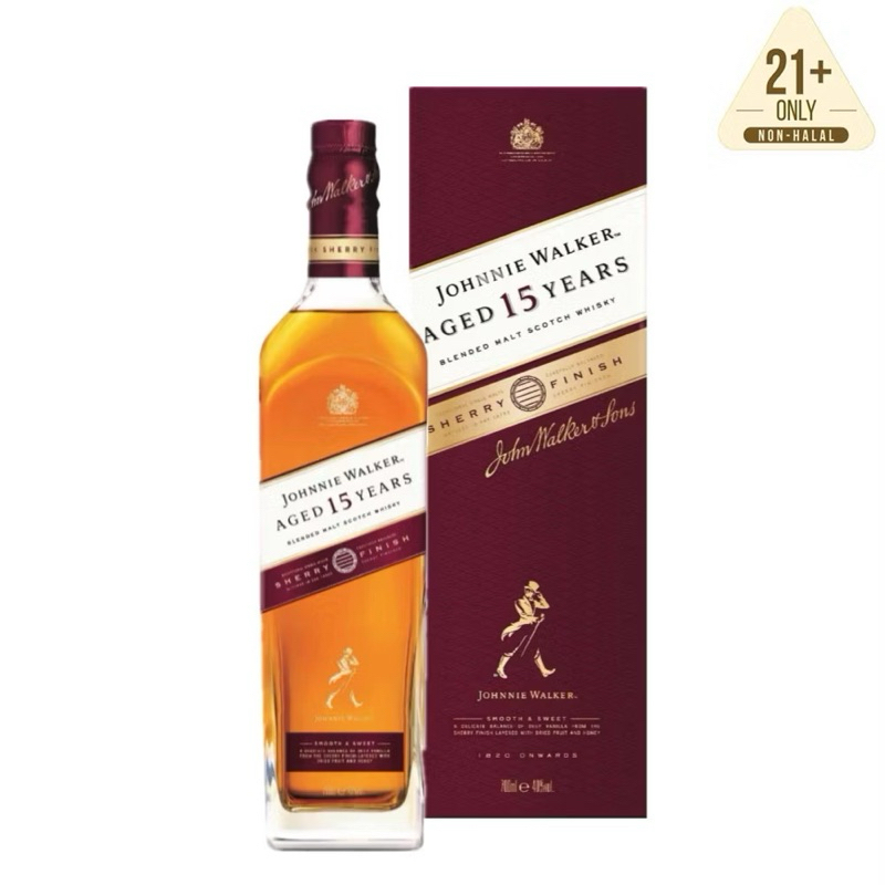 Johnnie Walker Aged 15 Years Sherry Finish Blended Malt Scotch Whisky ...
