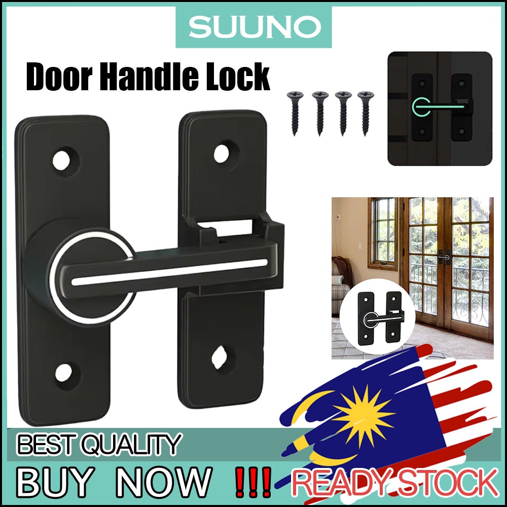 Door Handle Cabinet Handle Free Punch Door Latch Indoor Twist Locks 90/ ...