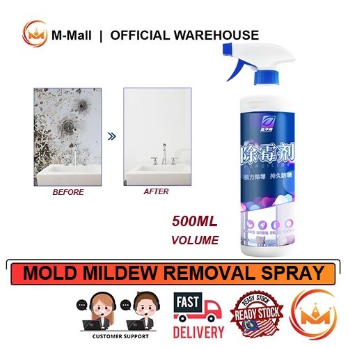 M-MALL Wall Mold Anti Bacterial Mildew Remover Spray 500ml Wall Fungus ...